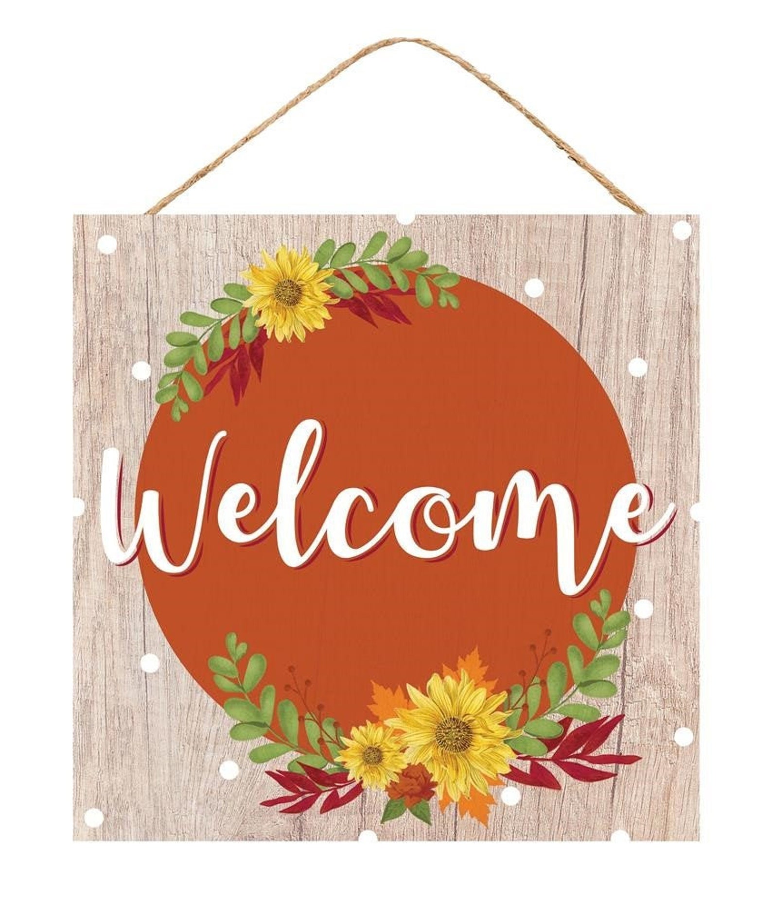 Fall Welcome Sign, Welcome Sign, 10sq Welcome Fall Sign, Printed Paper ...