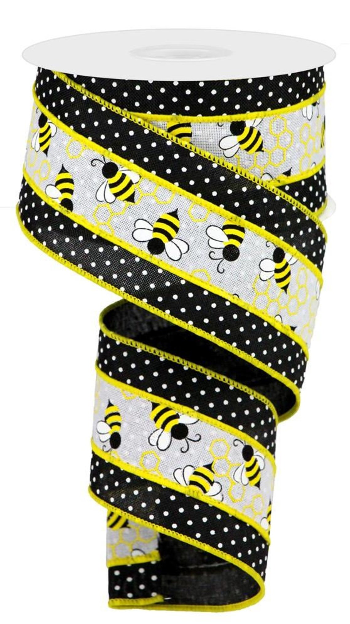 Bumble Bee Wired Ribbon 2.5x10yd 2 in 1 - Etsy