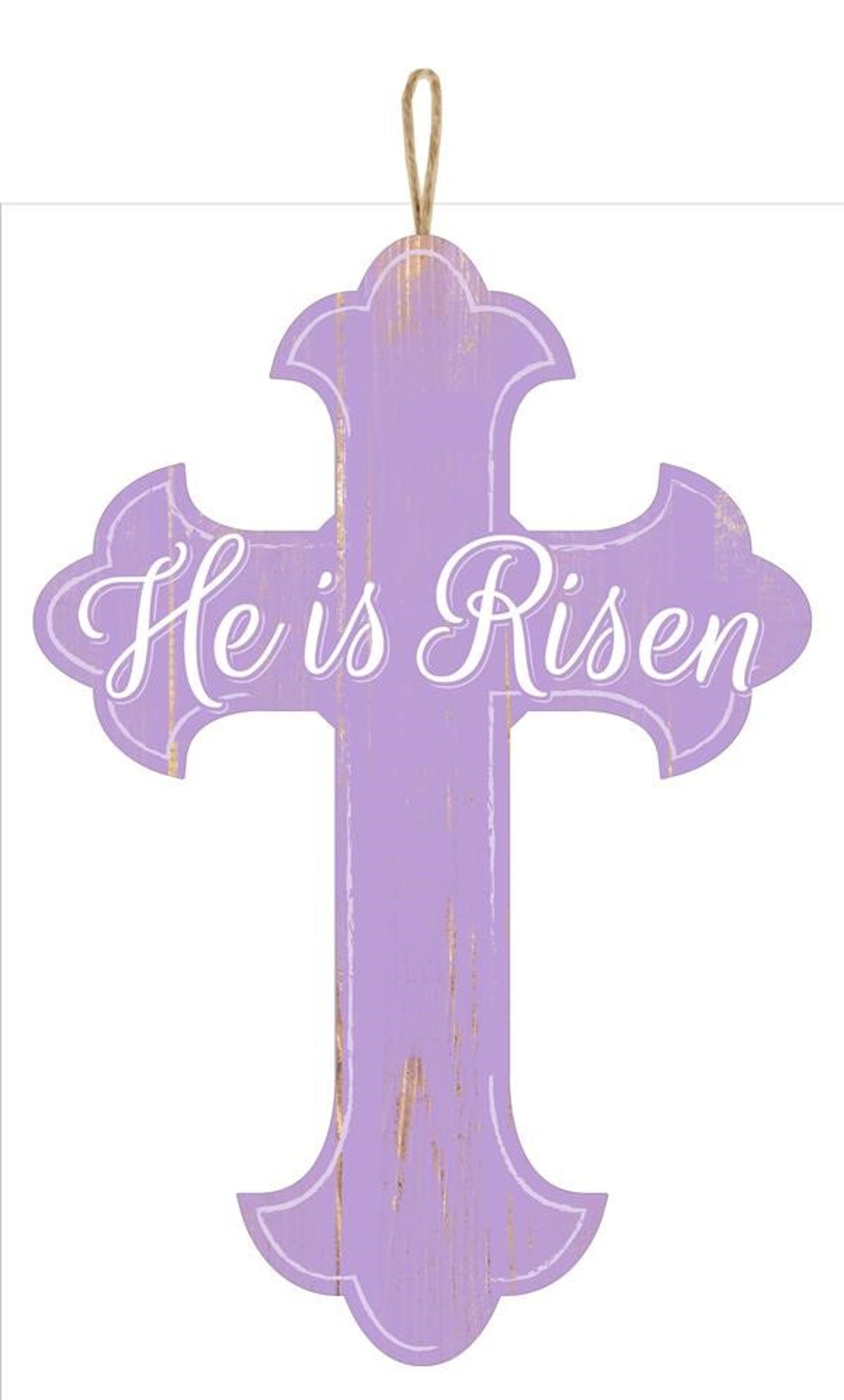 He is Risen Cross 16h X 11l He is Risen MDF and - Etsy