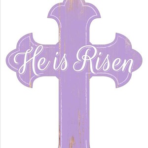 He is Risen Cross, 16"h X 11"l He is Risen, MDF and Paper, He is Risen ...