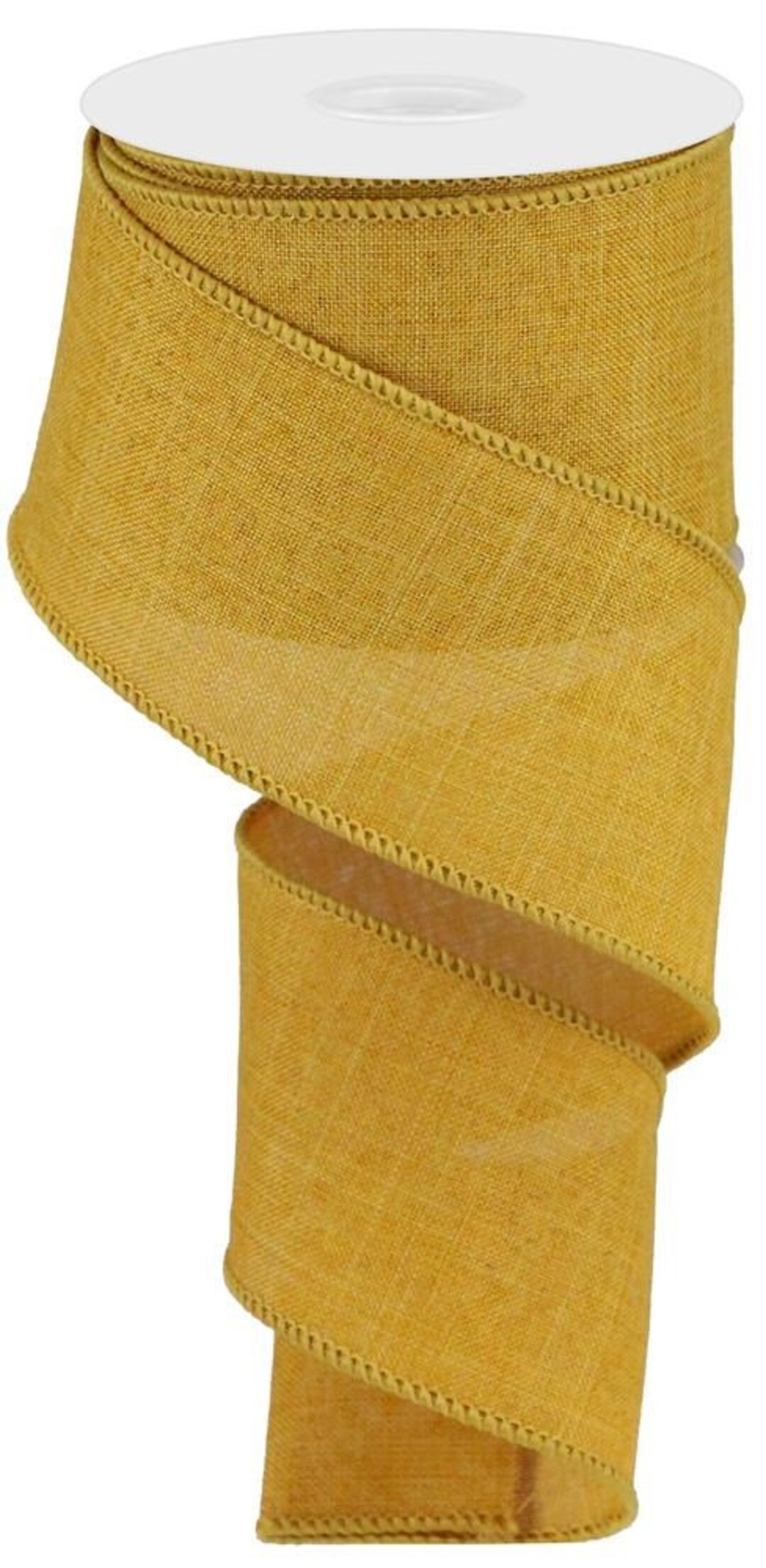 Dark Mustard Royal Burlap Wired Ribbon, 2.5"x10yd Royal Burlap, 2.5" X ...