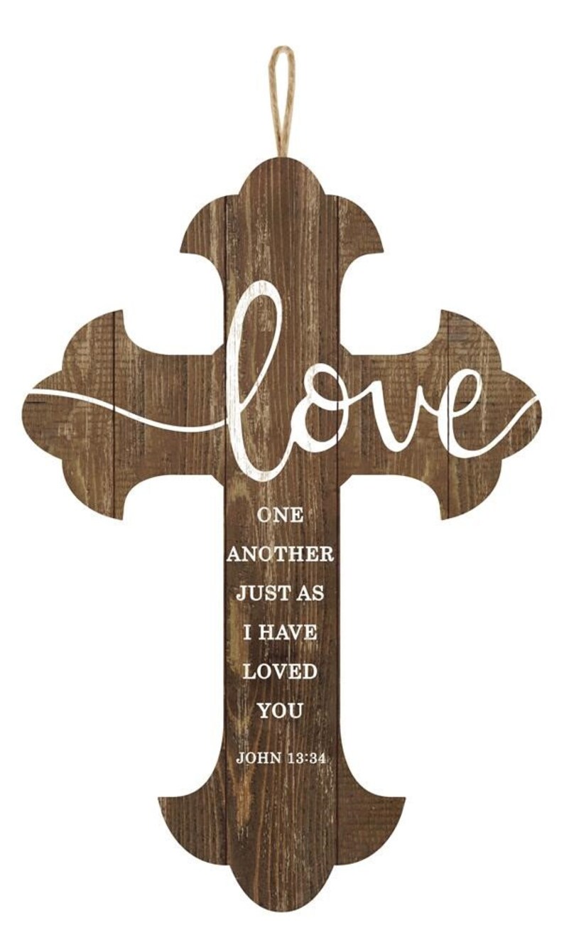 Love Cross, 16"h X 11"l Love, Cross, Printed Paper on MDF Wood - Etsy