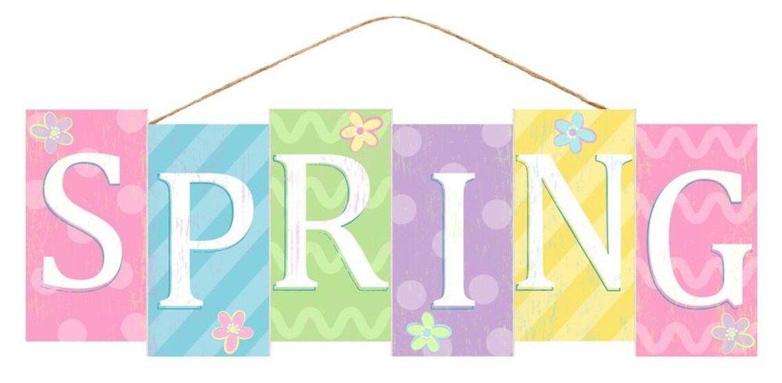 Spring Sign 14l X 4.75h Spring Block Sign MDF - Etsy