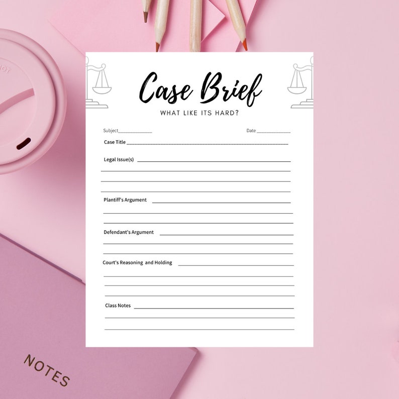 Case Brief Outlines for Law Students - - Etsy