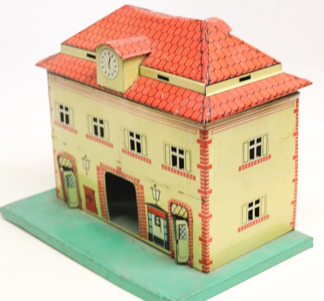 Vintage Pre-war German 2 Story Train Station W/ Clock - Etsy