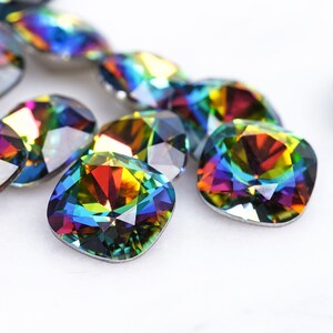 Swarovski 4470 A 8/10/12/18mm Cushion Cut Square Crystal Multicolors ...
