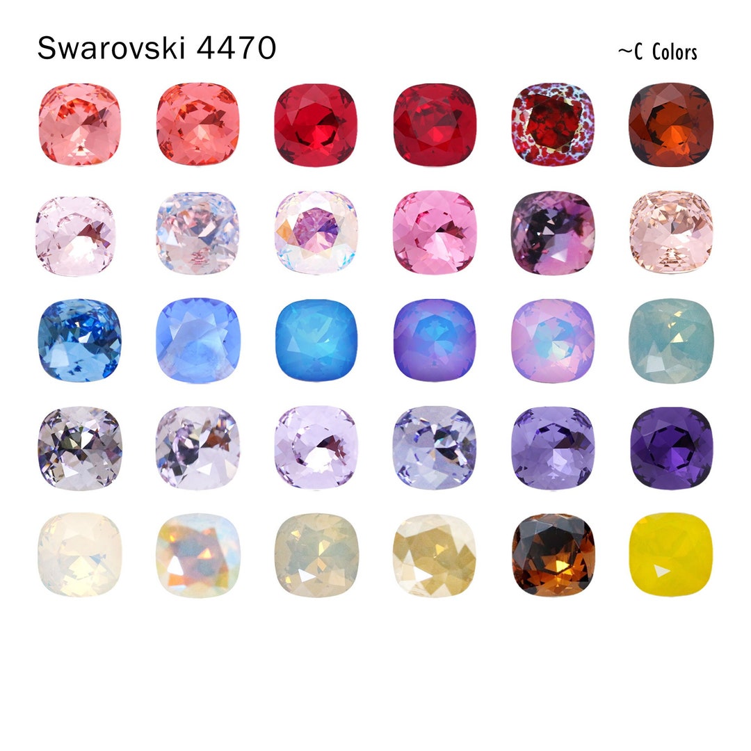 Swarovski 4470 C 8/10/12/18mm Cushion Cut Square Crystal Multicolors,fancy Stones Article 4470 ...