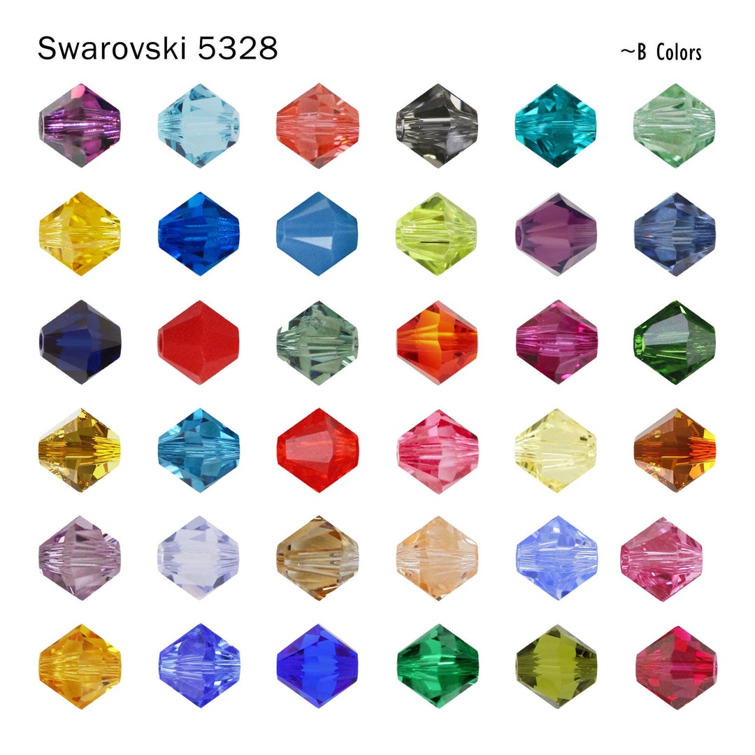 Swarovski 5301/5328 Xilion Bicone Beads B-colors 2.5mm/3mm/4mm/5mm/6mm ...