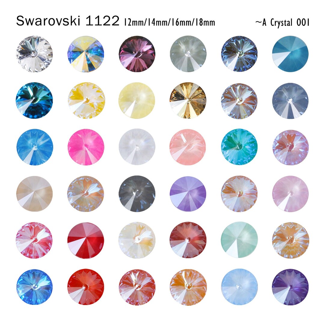 Swarovski 1122 A-001 Crystal 12mm/14mm/16mm/18mm Rivoli Round Stone Crystal - Etsy