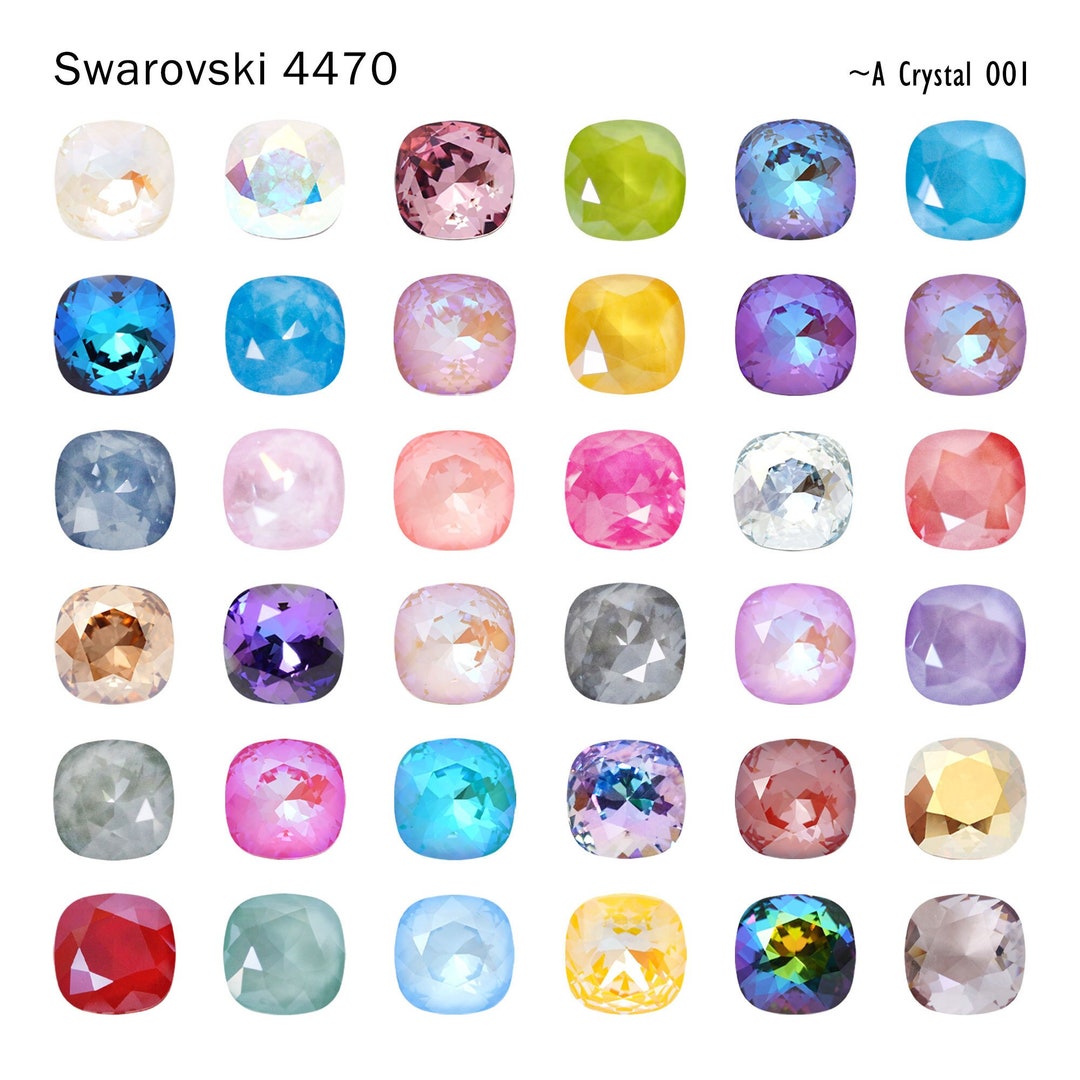 Swarovski 4470 A 8/10/12/18mm Cushion Cut Square Crystal Multicolors,fancy Stones Article 4470 ...