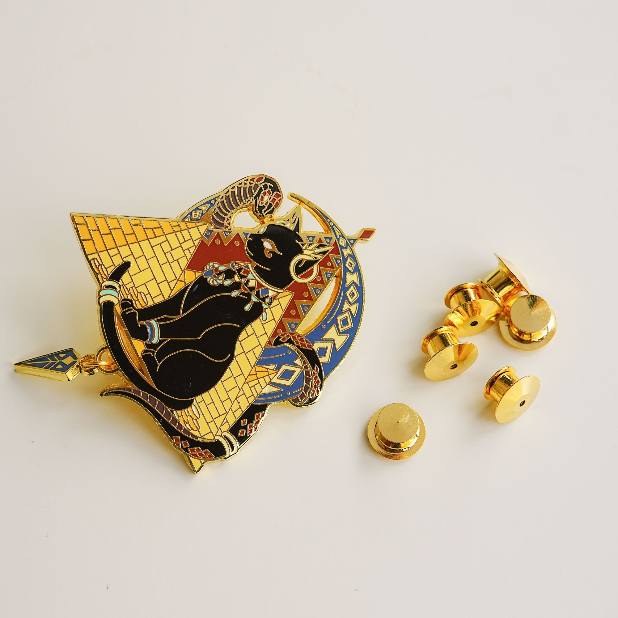 12pcs Locking Pin Backs for Enamel Pins Gold, Silver, Black Nickel or ...