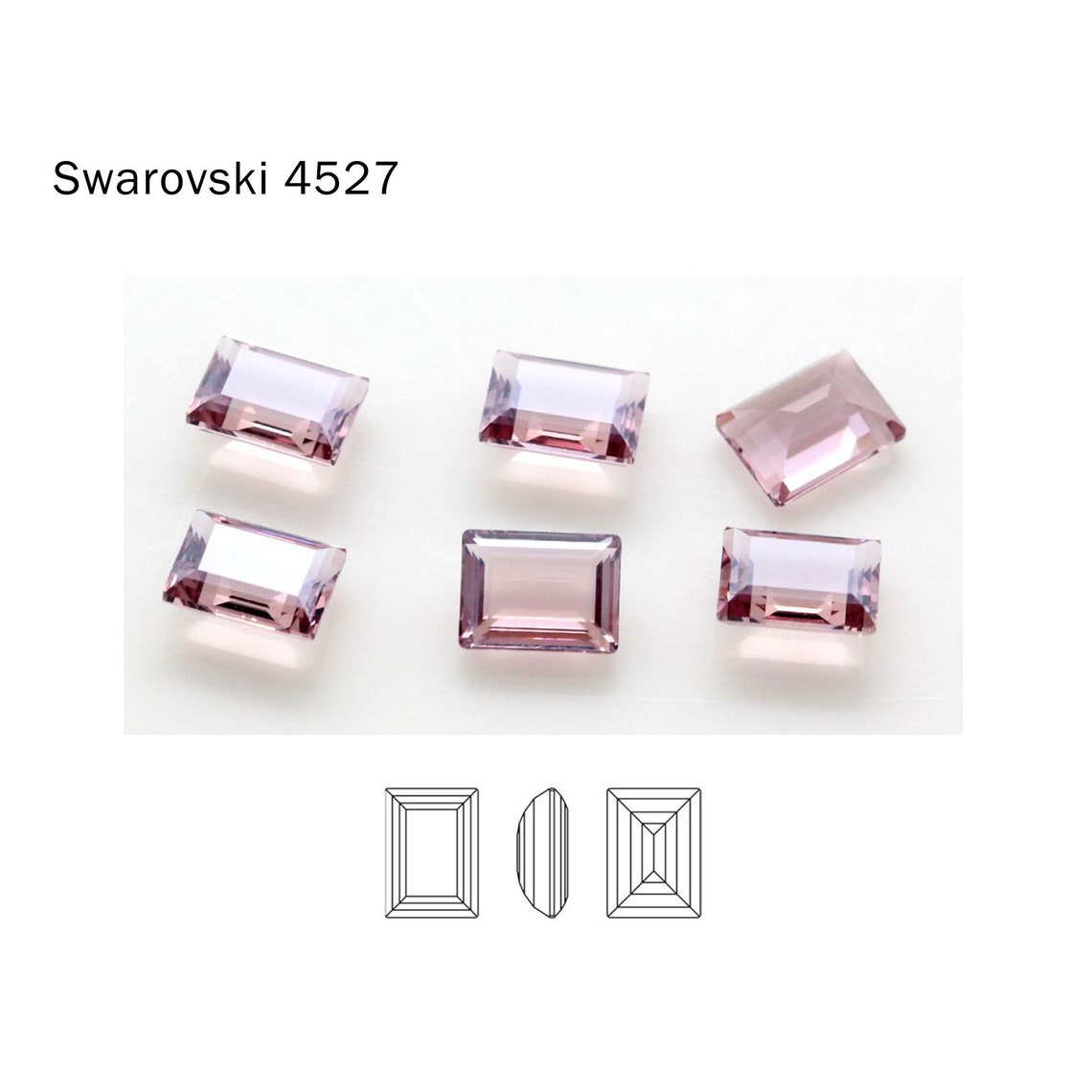 Swarovski 4527 8x6/ 14x10/ 18x13mm Step Cut Fancy Stones Crystal - Etsy