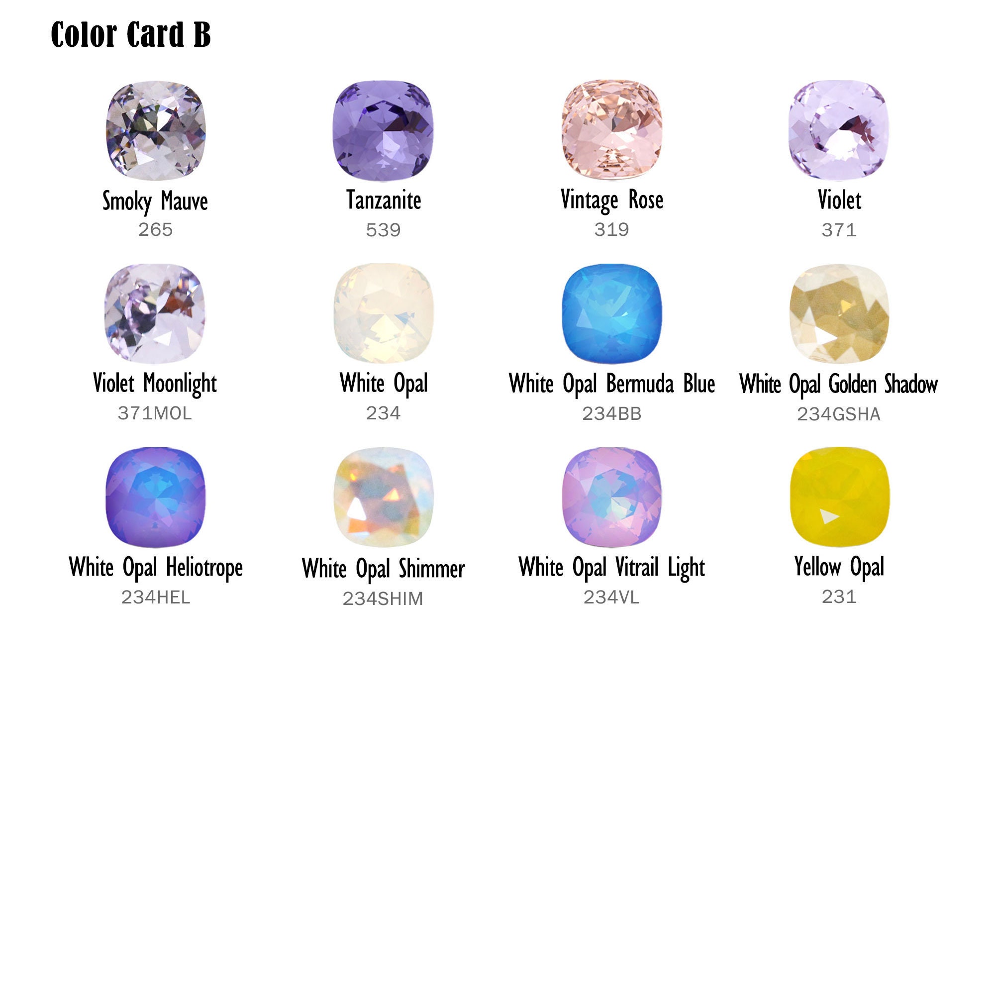 Swarovski 4470 C 8/10/12/18mm Cushion Cut Square Crystal Multicolors ...