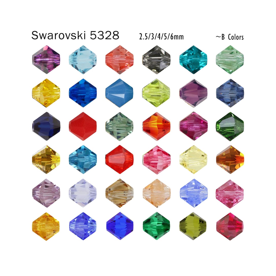 Swarovski 5301/5328 Xilion Bicone Beads B-colors 2.5mm/3mm/4mm/5mm/6mm ...