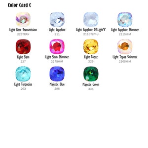 Swarovski 4470 B 8/10/12/18mm Cushion Cut Square Crystal Multicolors ...