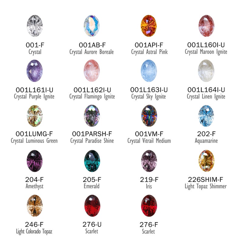 Swarovski 4160 8x6mm/10x8mm/14x10mm/18x13mm Mystic Oval Fancy Stones ...