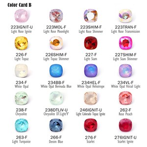 Swarovski 4470 B 8/10/12/18mm Cushion Cut Square Crystal Multicolors ...