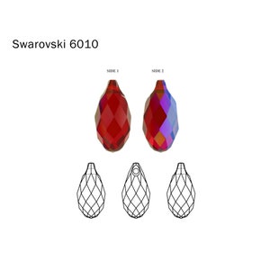 Swarovski 6010 Briolette Pendants 11x5.5/13x6.5/17x8.5/21x10.5mm ...
