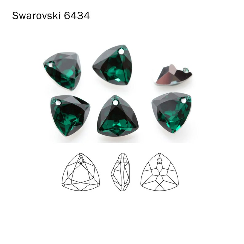 Swarovski 6434 8mm/10.5mm/14.5mm Trilliant Cut Pendant Crystal - Etsy