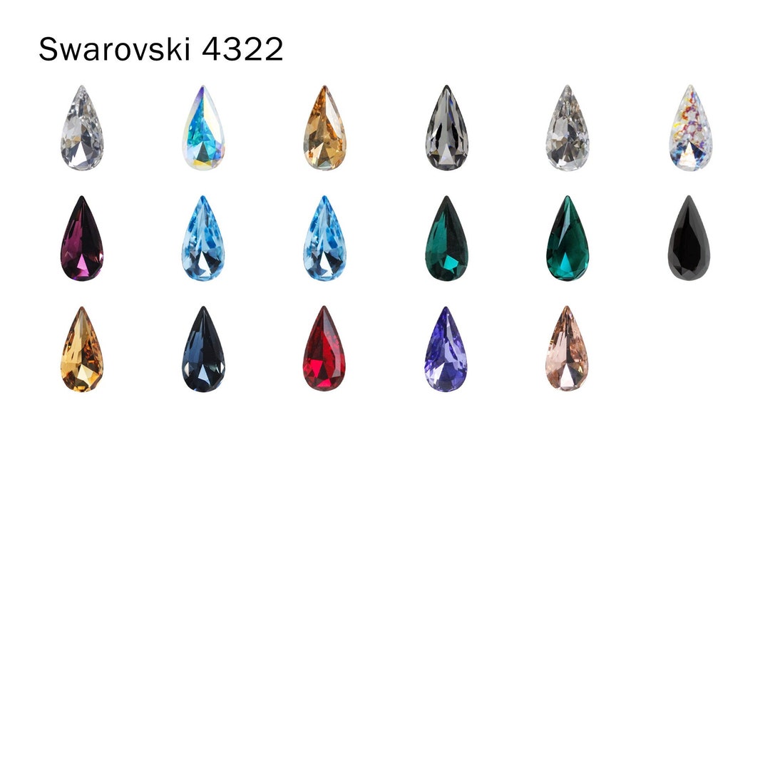 Swarovski 4322 Teardrop Fancy Stone 10x5mm/14x7mm/18x9mm/30x15mm Drop ...