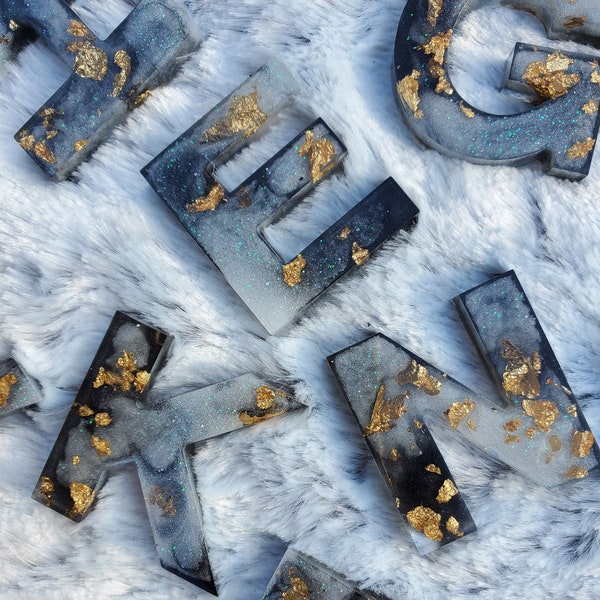 Resin Initial Keychain - Etsy