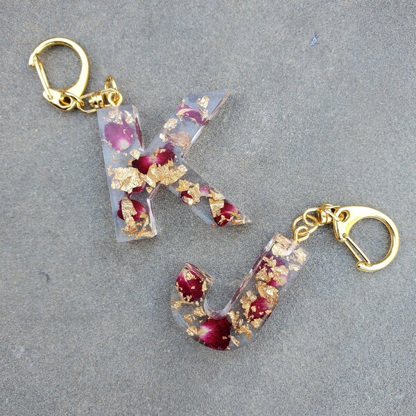 Resin Letter Keychain - Etsy