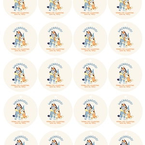 Bluey Party Favor Tags - Etsy UK