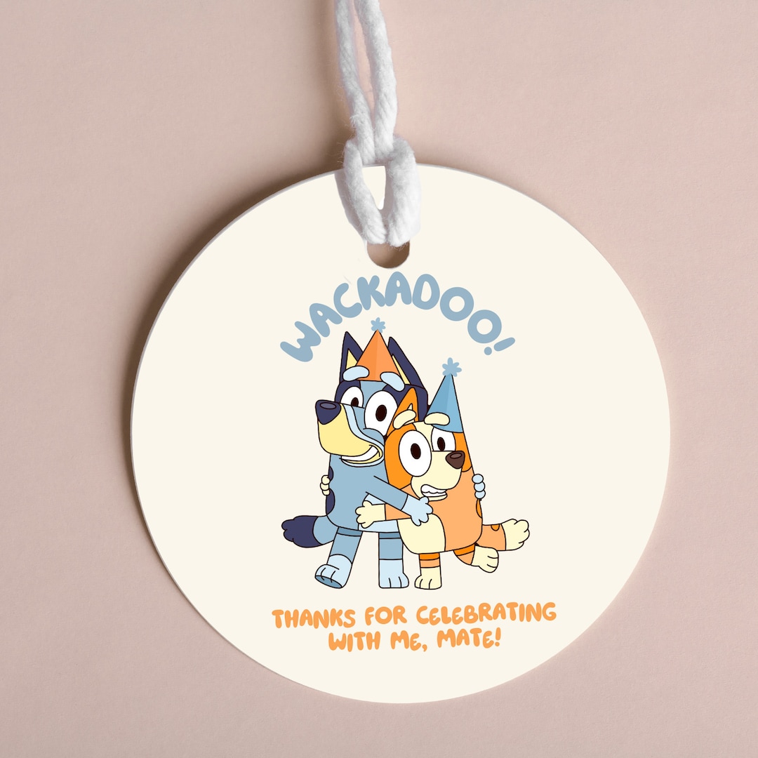 Bluey Party Favor Tags - Etsy UK