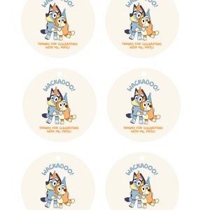 Bluey Party Favor Tags - Etsy UK