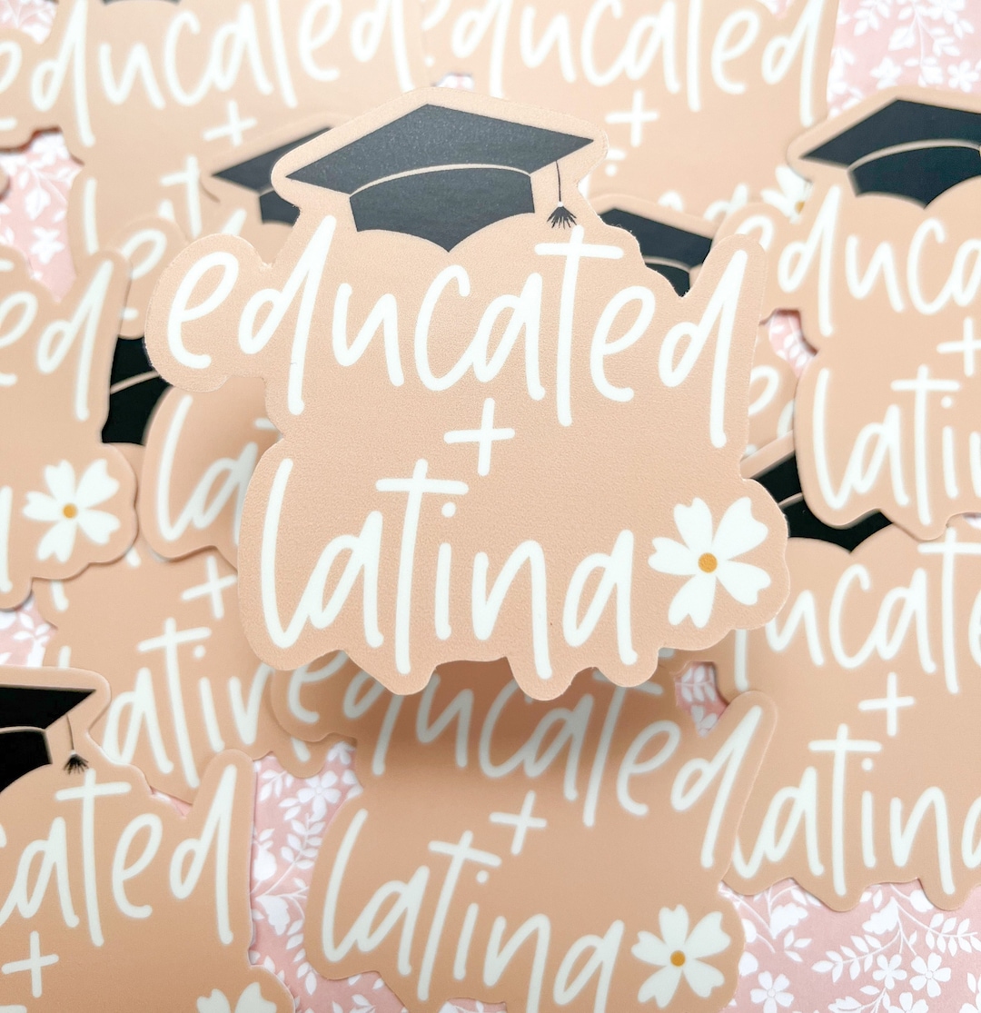 Peach Sticker, Educated Latina Sticker, Latina Sticker, WEATHERPROOF ...