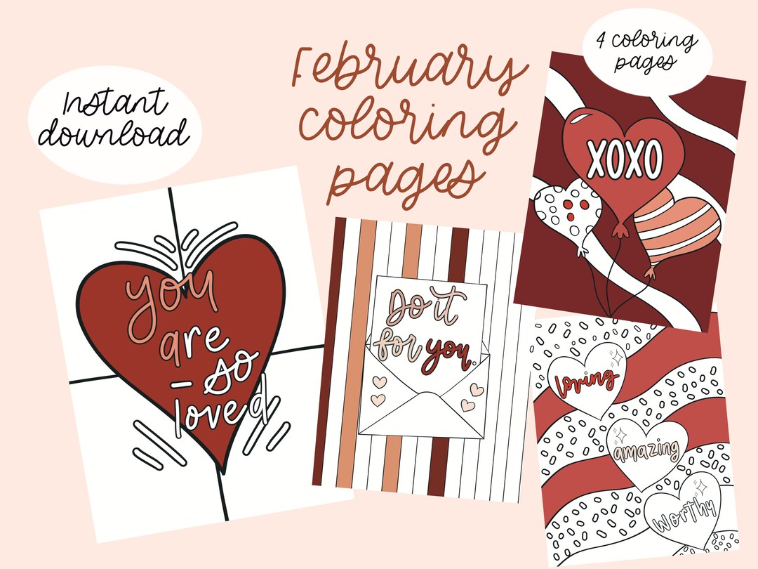 Febrero Dibujos para colorear, Dibujos para colorear del Día de San ...