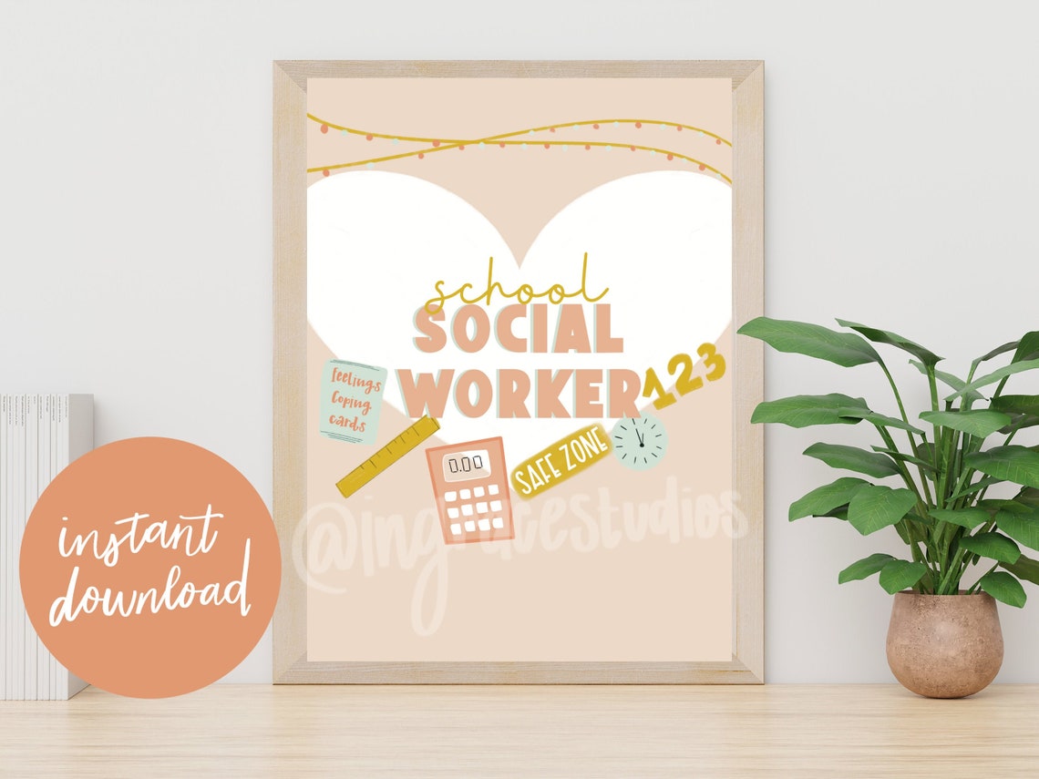 Social work office decor social work print social work | Etsy