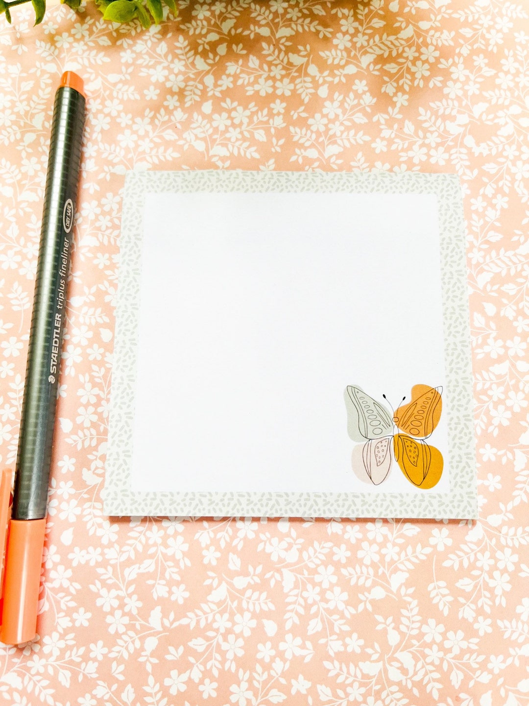 Butterfly Sticky Notes Sticky Pad BOHO Notepads Stationery - Etsy