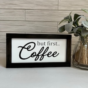But First Coffee Wood Sign: Coffee Bar Decor - Etsy