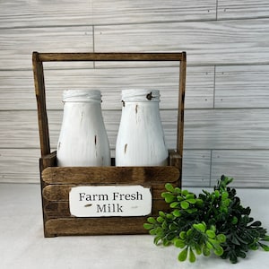 Farm Fresh Milk Crate, Farmhouse Kitchen Decoration, Farm Fresh Kitchen ...