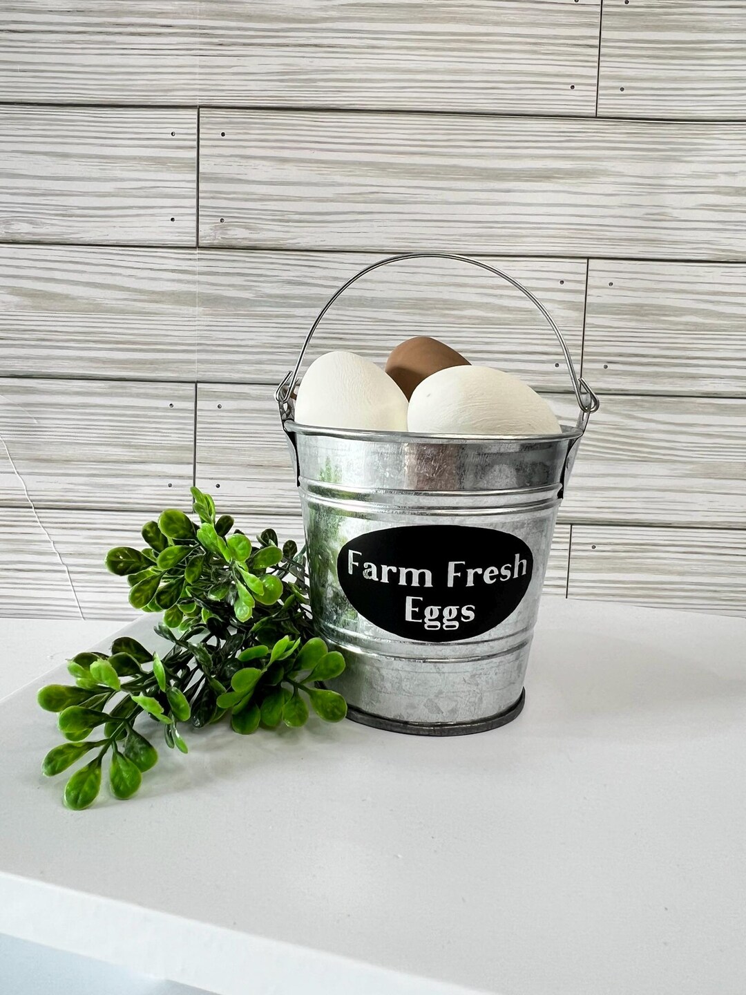 Farm Fresh Eggs Mini Bucket: Rustic Tiered Tray Decor - Etsy
