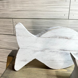 Wooden Fish Set, Rustic Shiplap Style Wood Fish Cutouts, Coastal or ...