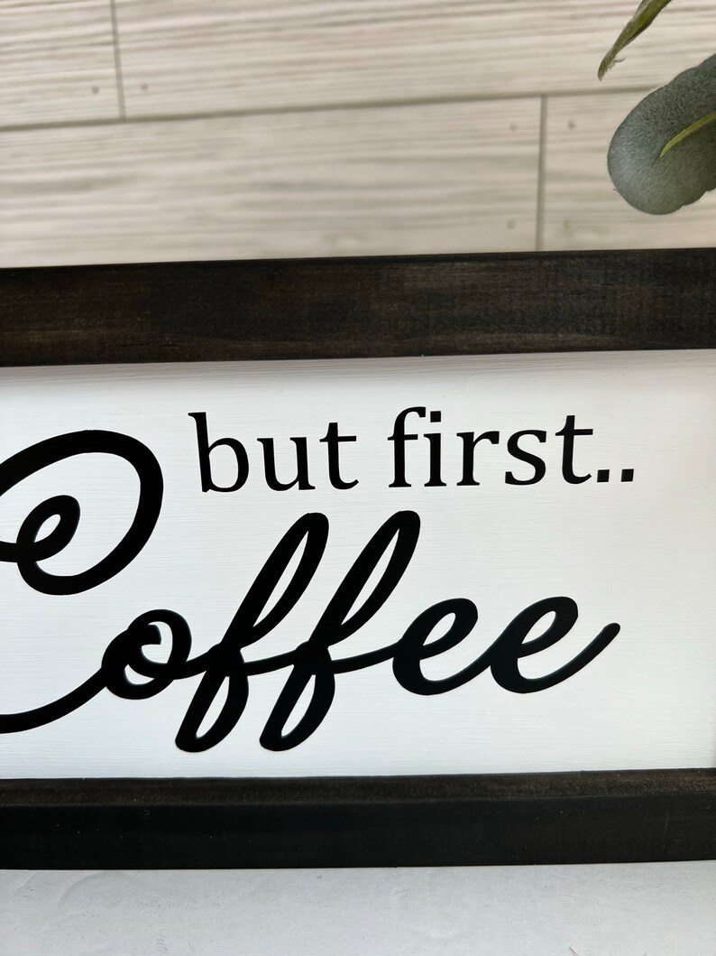But First Coffee Wood Sign: Coffee Bar Decor - Etsy