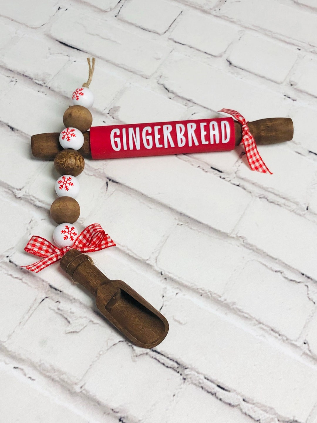 Gingerbread Mini Rolling Pin, Mini Christmas Scoop, Christmas Tiered ...