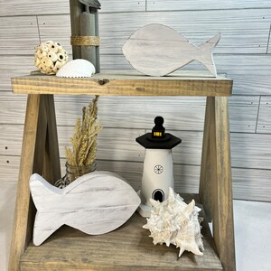 Wooden Fish Set, Rustic Shiplap Style Wood Fish Cutouts, Coastal or ...