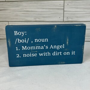 Boy Definition Tiered Tray Sign, Boy Noise With Dirt on It, Funny Boy ...