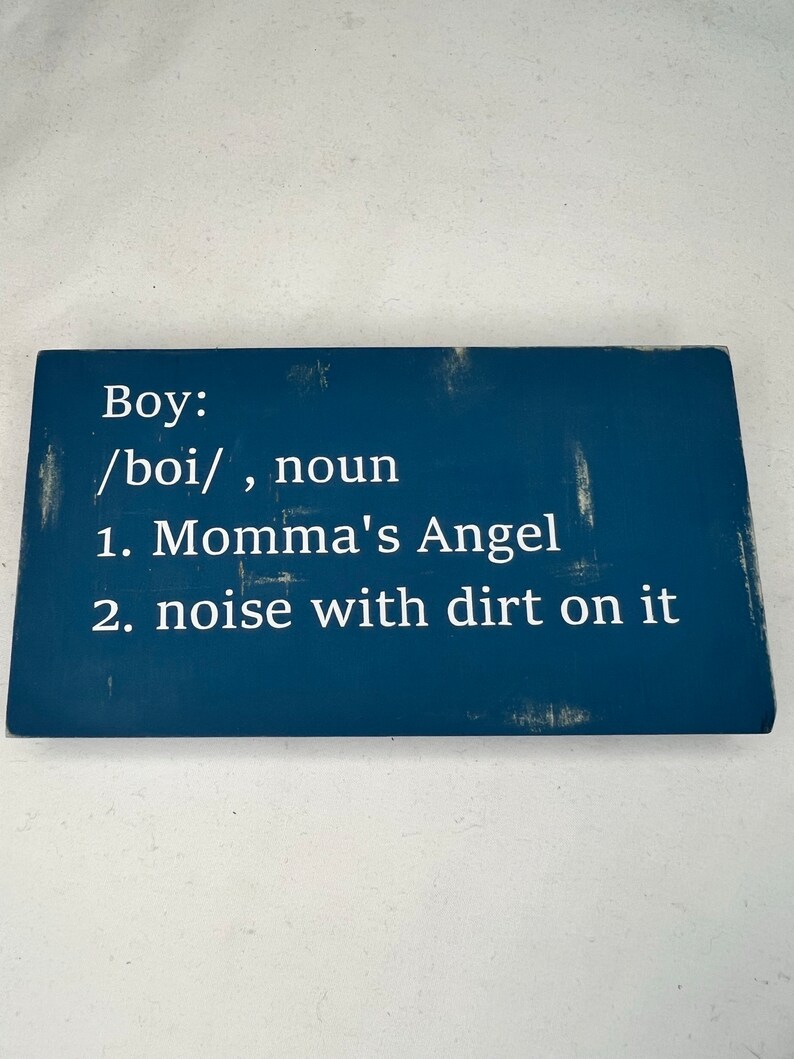 Boy Definition Tiered Tray Sign Boy Noise With Dirt on It - Etsy