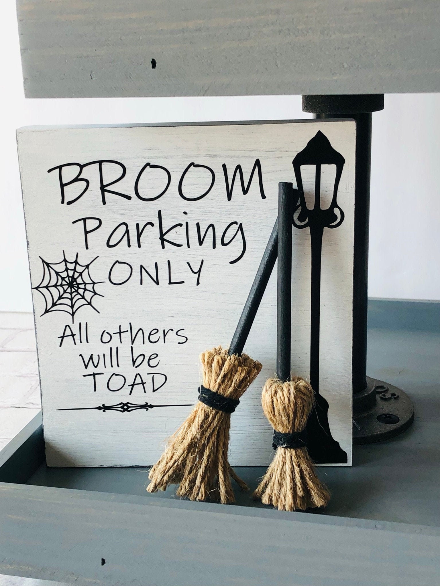 Broom Parking Sign Witch Broom Sign Mini Broom Decor - Etsy