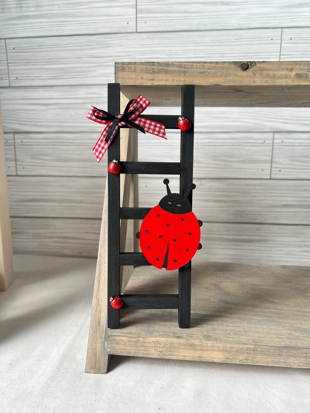 Ladybug Tier Tray Ladder: Farmhouse Summer Decor - Etsy