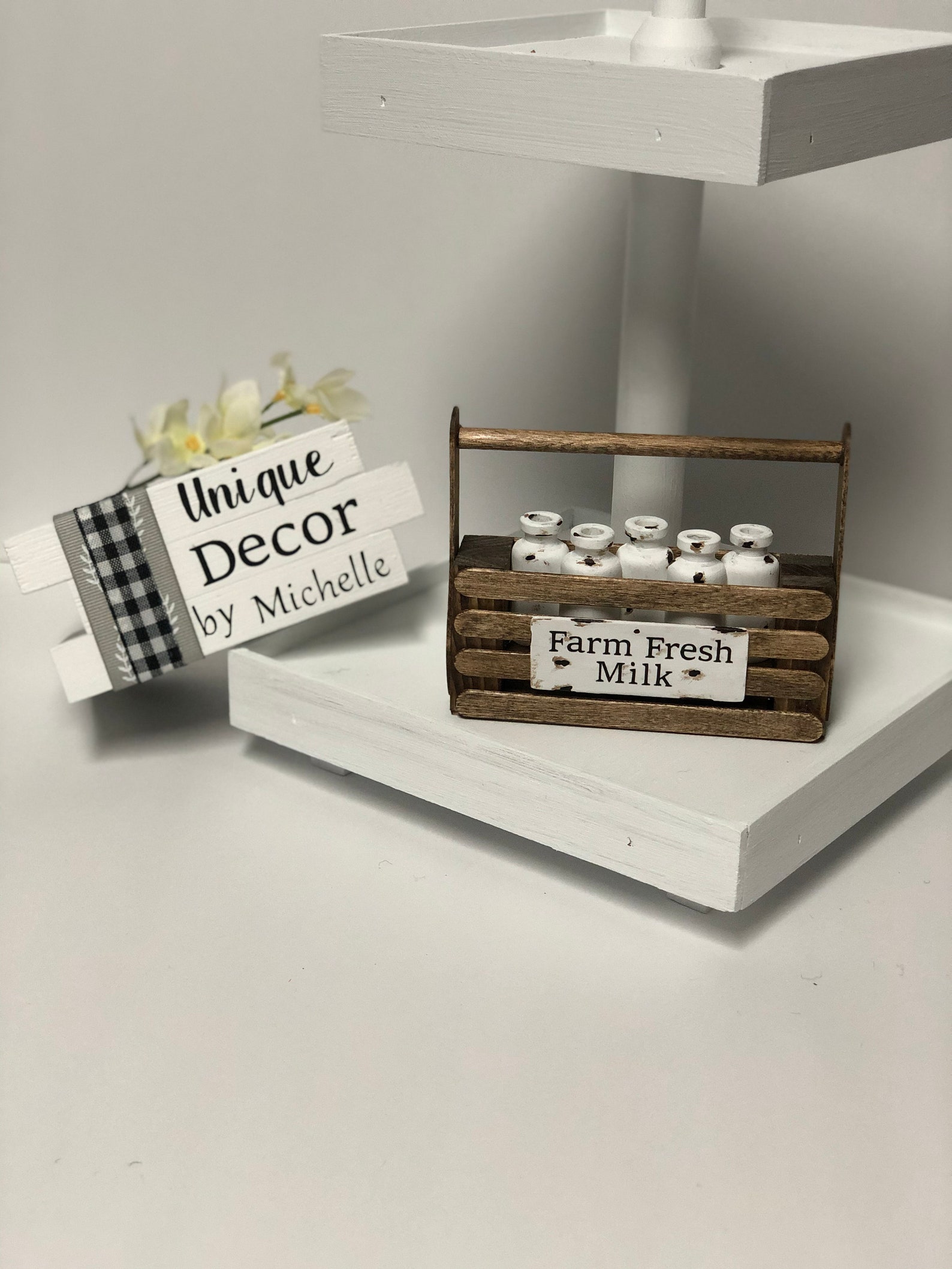 Farmhouse Tier Tray Milk Crate / Mini Farmhouse Milk Crate / - Etsy