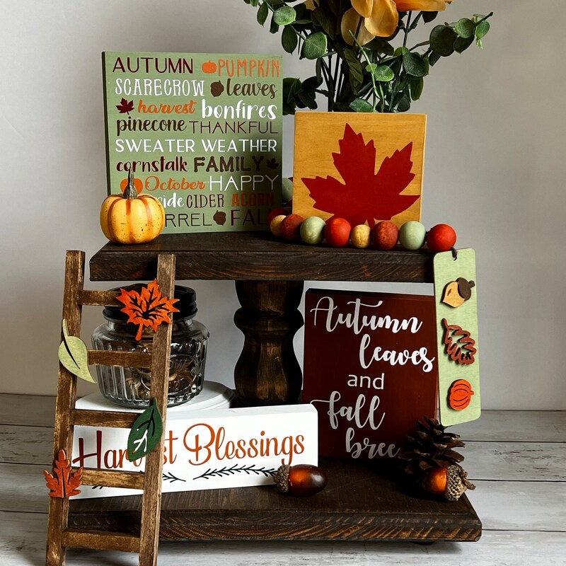 Fall Tiered Tray Decor - Etsy