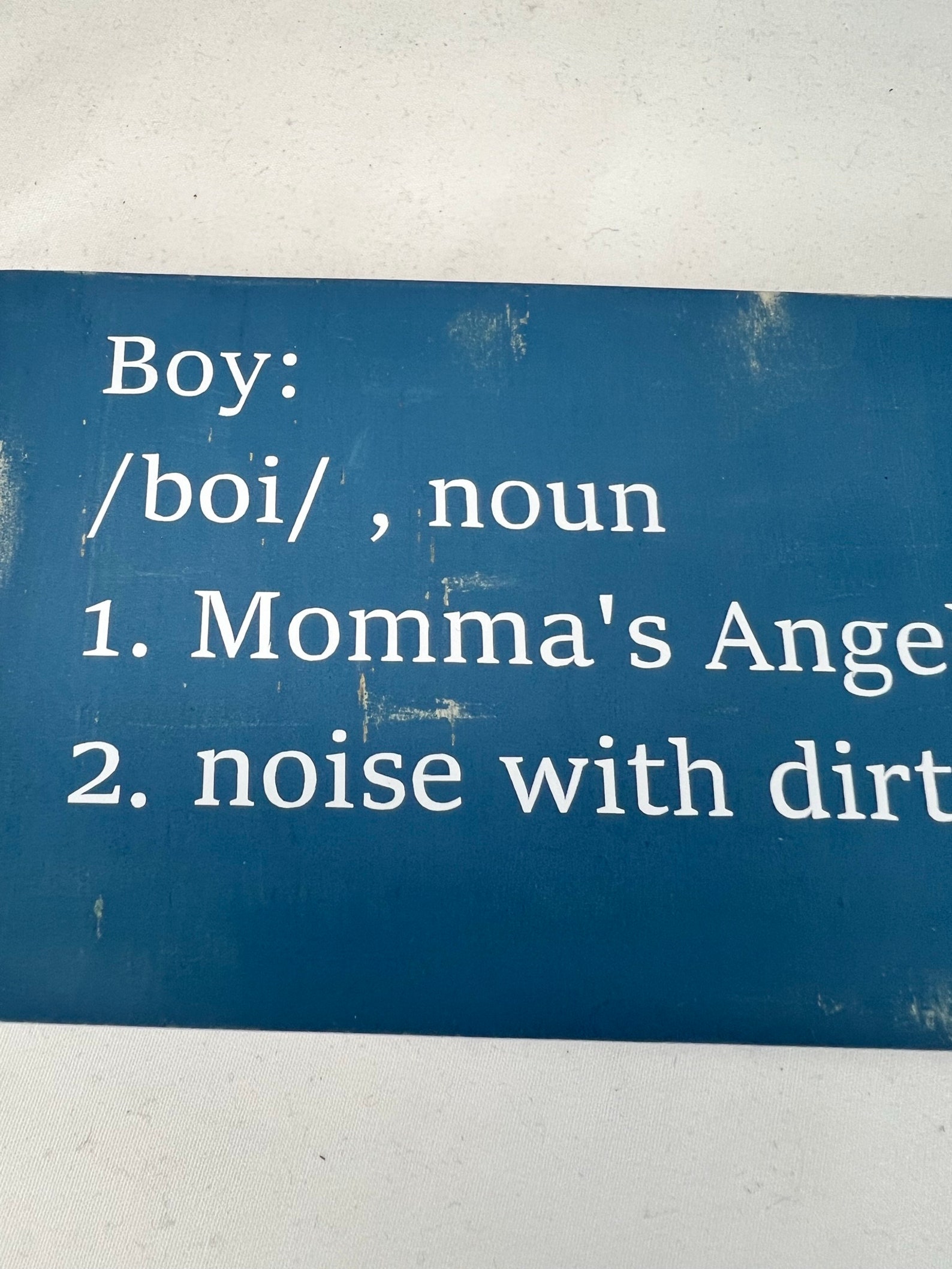 Boy Definition Tiered Tray Sign Boy Noise With Dirt on It - Etsy