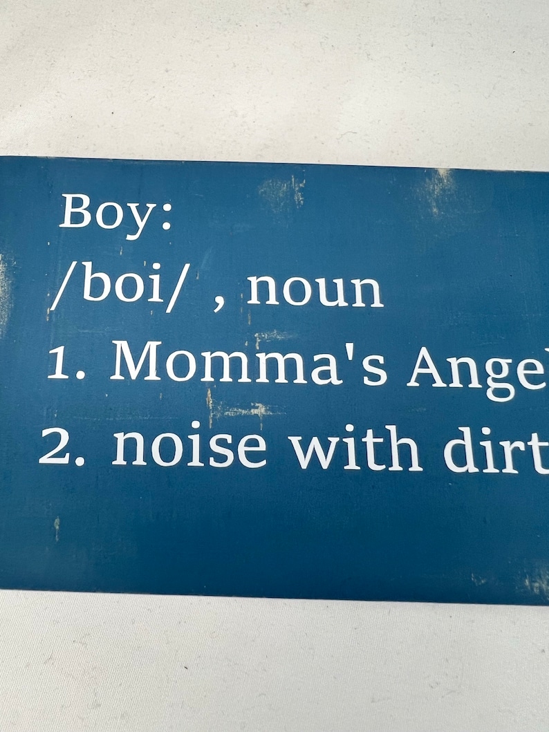 Boy Definition Tiered Tray Sign Boy Noise With Dirt on It - Etsy