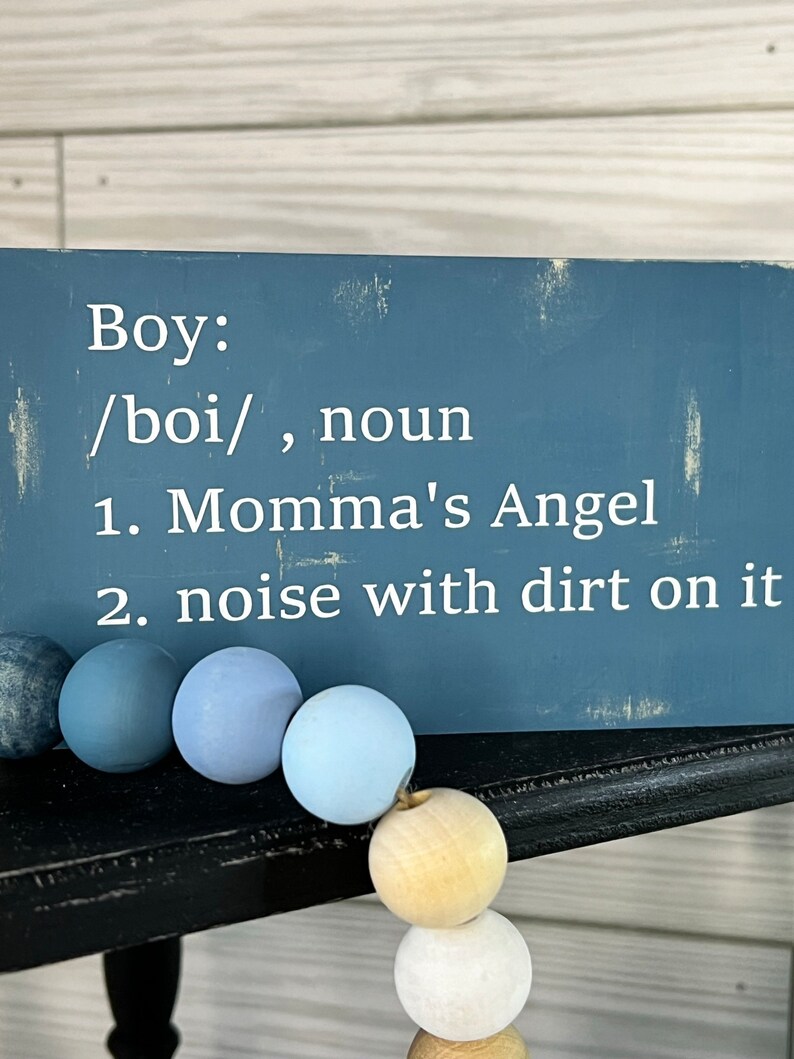 Boy Definition Tiered Tray Sign Boy Noise With Dirt on It - Etsy