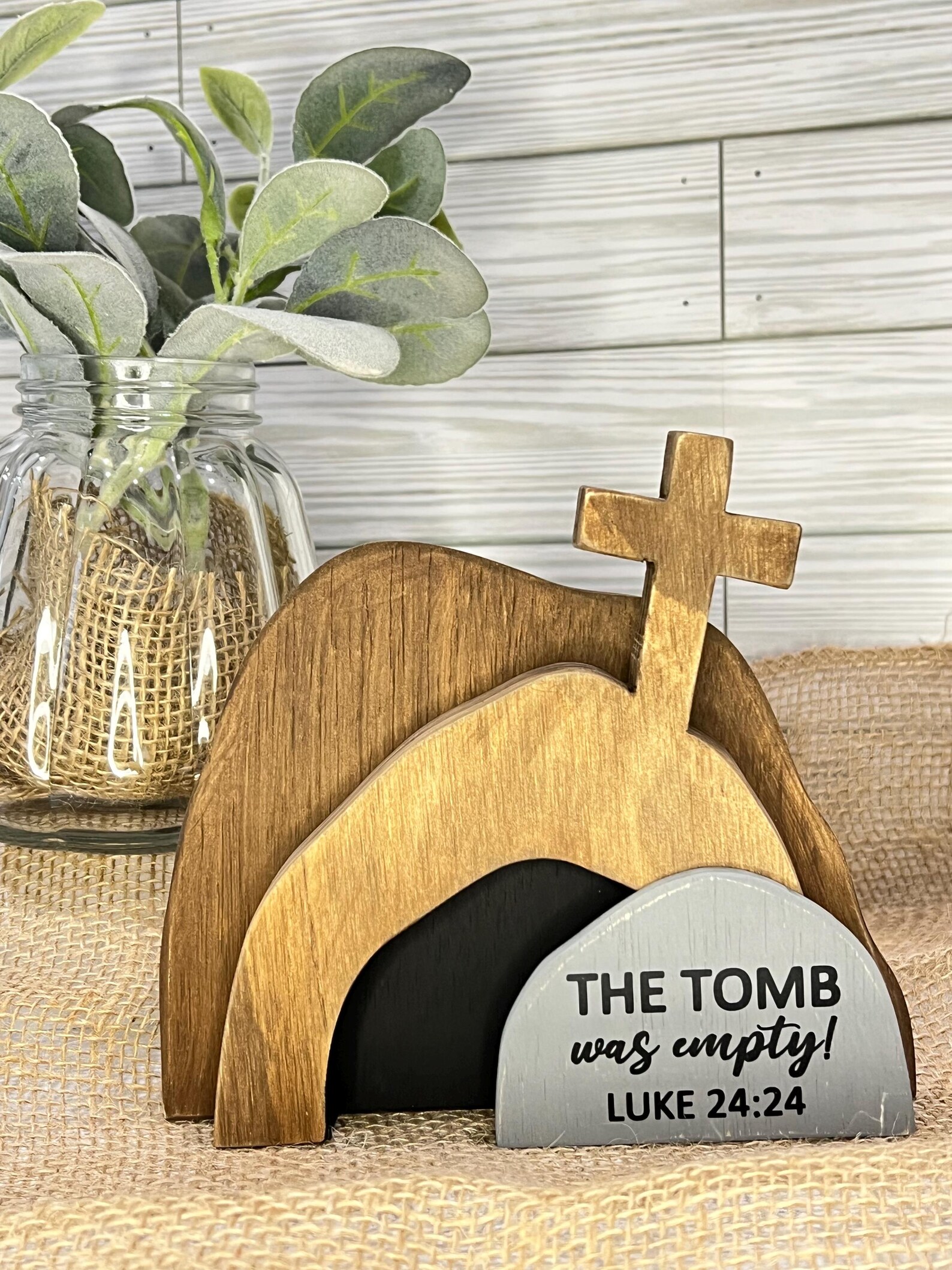 Empty Tomb Scene: Wooden Easter Tiered Tray and Shelf Decor - Etsy